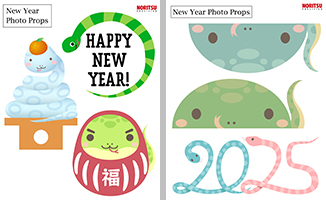 (No.901)《フォトプロップス》テンプレート_お正月（2025/巳） 六切り 203x254mm | noritsu.info